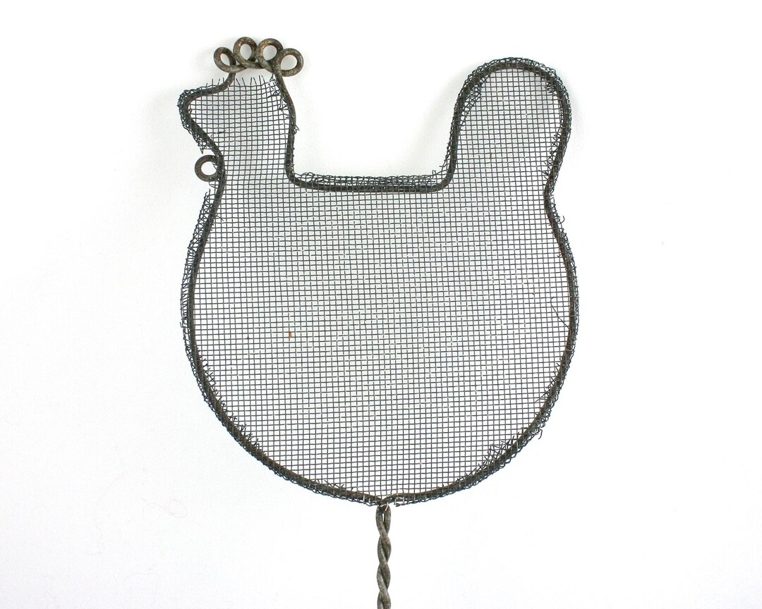 Vintage Chicken Shaped Fly Swatter, Wire Art, Chicken Lover Gift ...