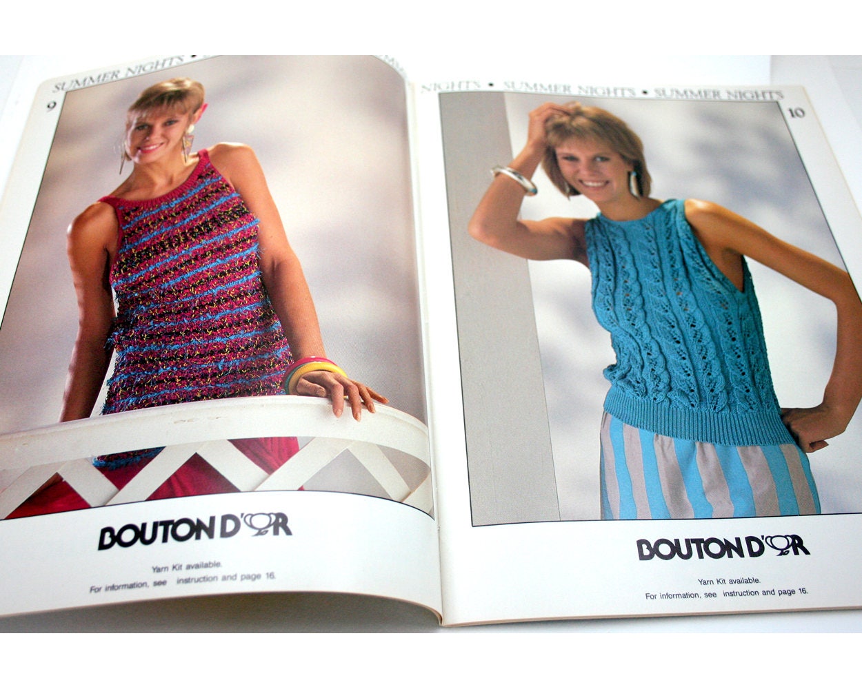 Vintage 1980s Fashion Knitting Pattern Magazine, Short Sleeve Summer ...