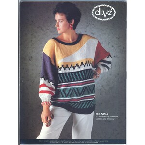 Vintage 1980s Fashion Knitting Pattern Magazine, Short Sleeve Summer ...
