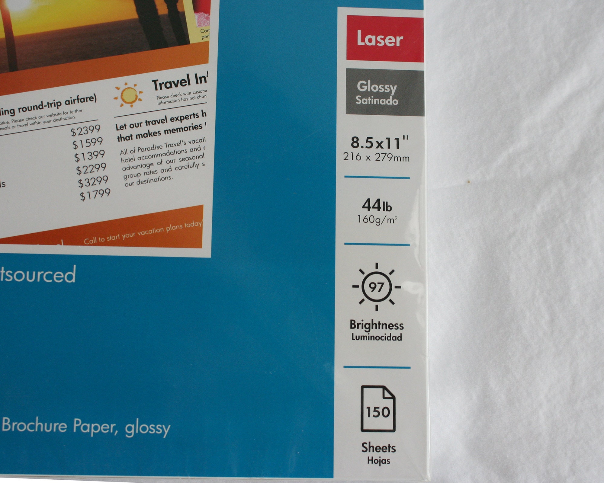 HP Brochure Paper, Glossy 8.5 X 11 Inch Letter Size, 150 Sheets Laser ...
