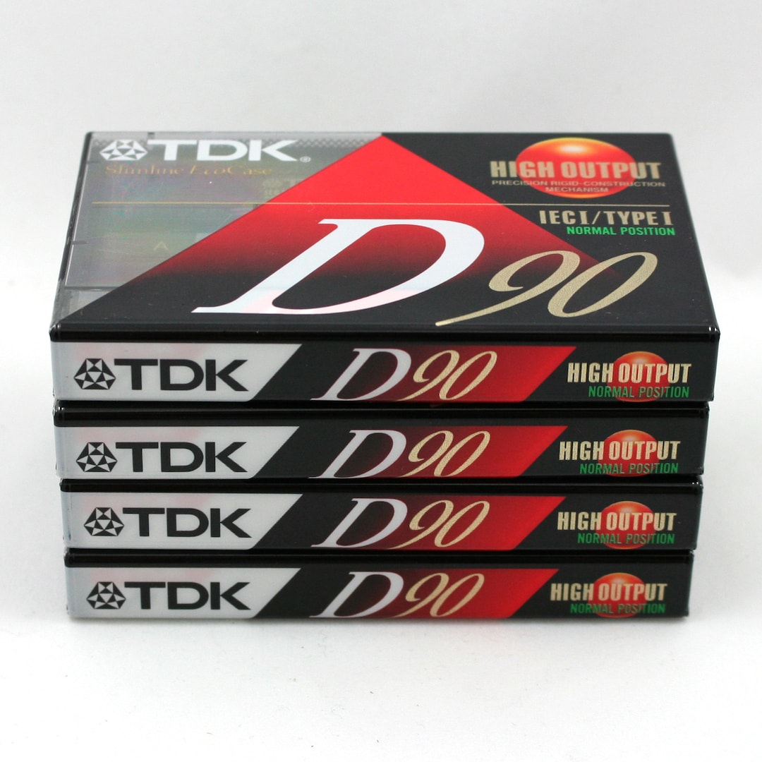 Vintage 1990s TDK D90 Audio Cassette Tapes, IECI/TYPE I, Unopened New ...