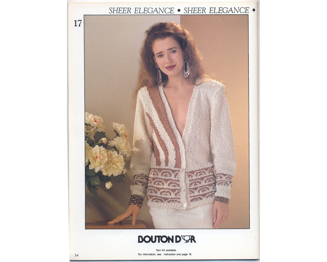 Vintage 1980s Fashion Knitting Pattern Magazine Short Sleeve - Etsy