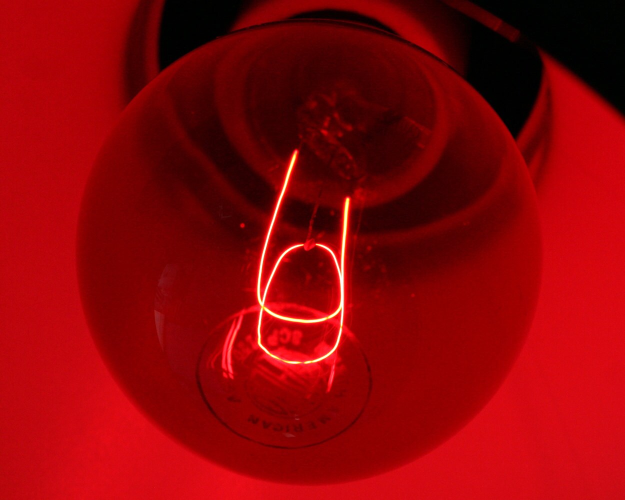 Red Light Bulb Room