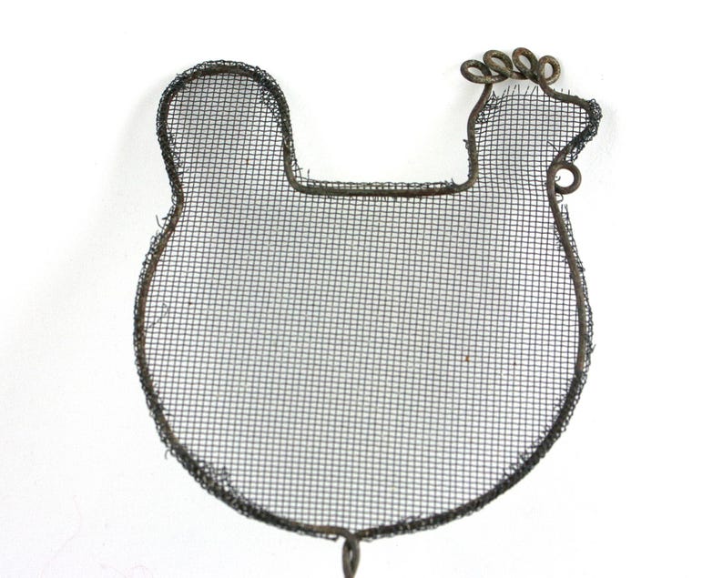 Vintage Chicken Shaped Fly Swatter, Wire Art, Chicken Lover Gift ...
