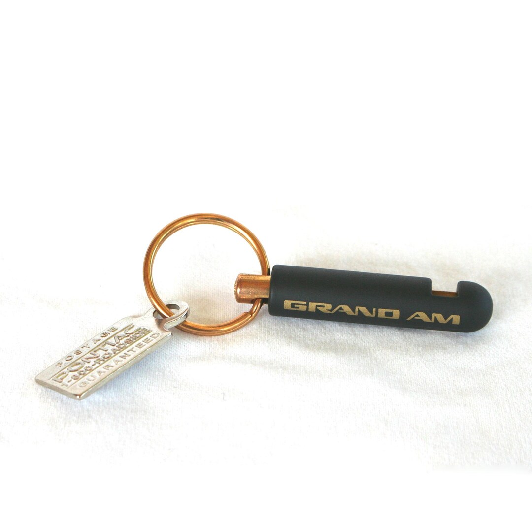 Vintage 1990s Pontiac Grand Am Keychain, 1998 Car Drop Tag, General ...