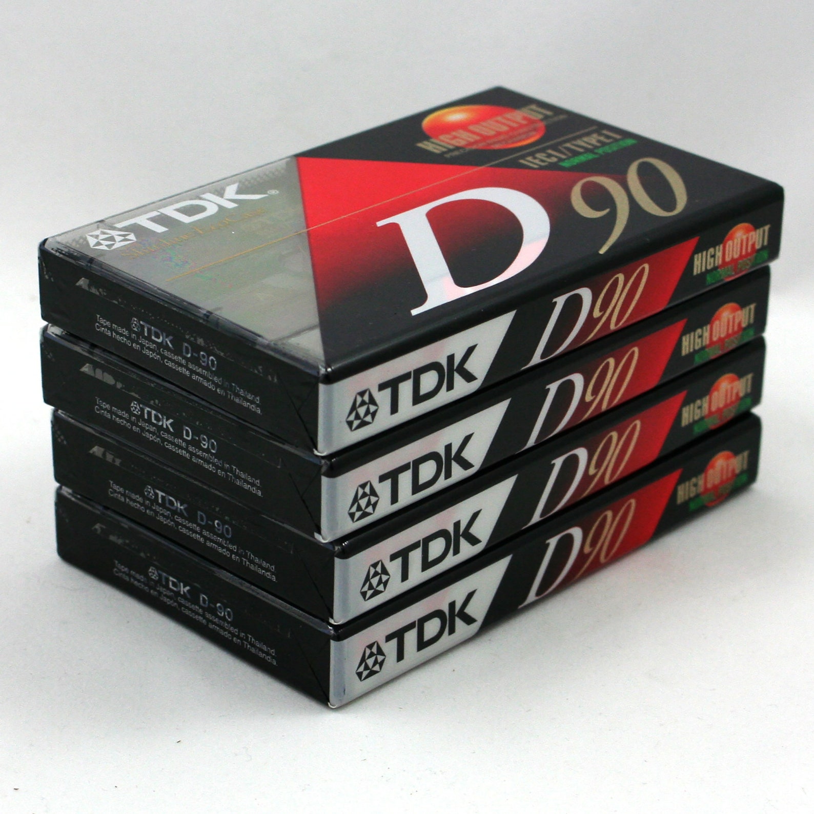 Vintage 1990s TDK D90 Audio Cassette Tapes, 4 Unopened New Old Stock ...