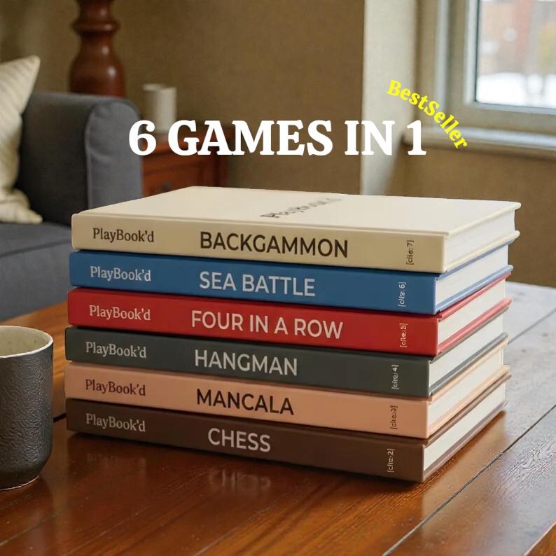 6 Playbook’d 3D Printed Board Games STL Bundle | Fold-up Book-style ...