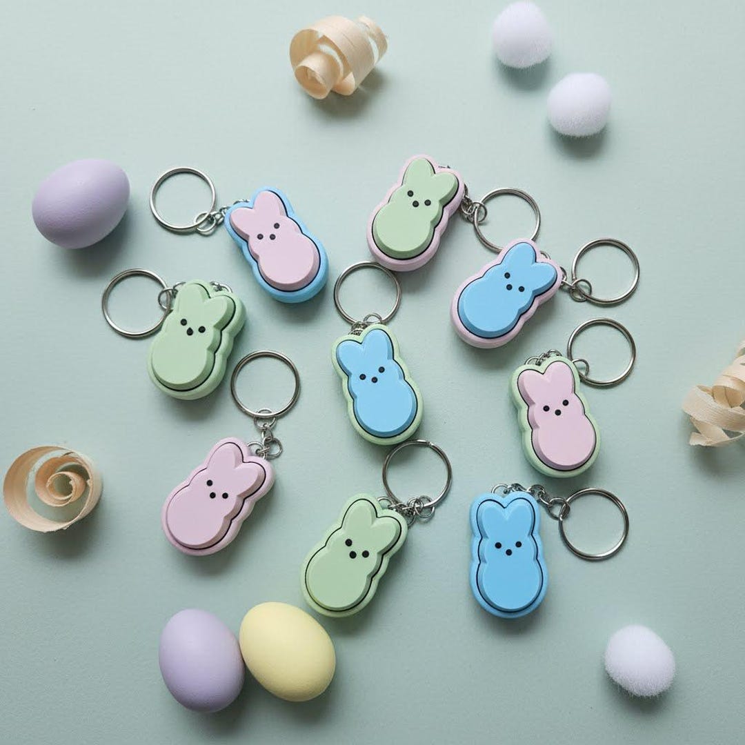 Peep Bunny Fidget Clicker Set | 3D Printed Easter Clicker Keychains - Etsy