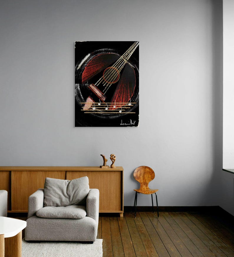 Banjo Resonance – Banjo Wall Art Poster | Modern Abstract Music Art ...