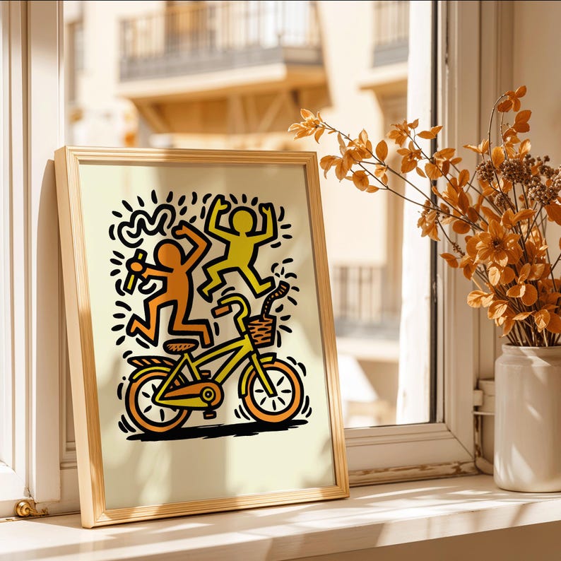 Keith Haring Inspired Family Art Prints (set of 3) – Pop Art Kids Room ...
