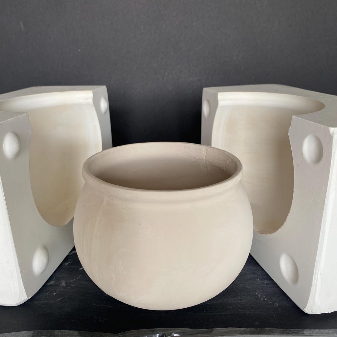 Ceramic Slip Casting Mold, Mini Cauldron Plaster Mold for Pottery - Etsy