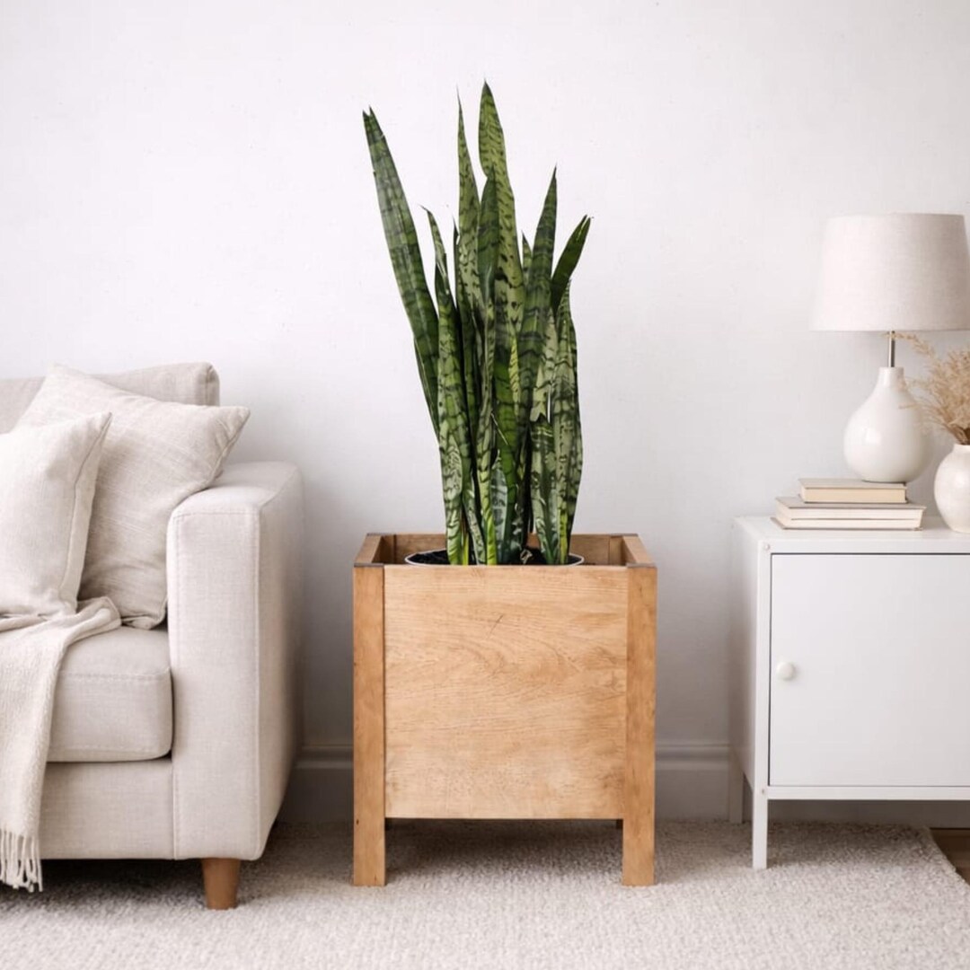 DIY Modern Square Wooden Planter Box Plan: Beginner-friendly Indoor ...