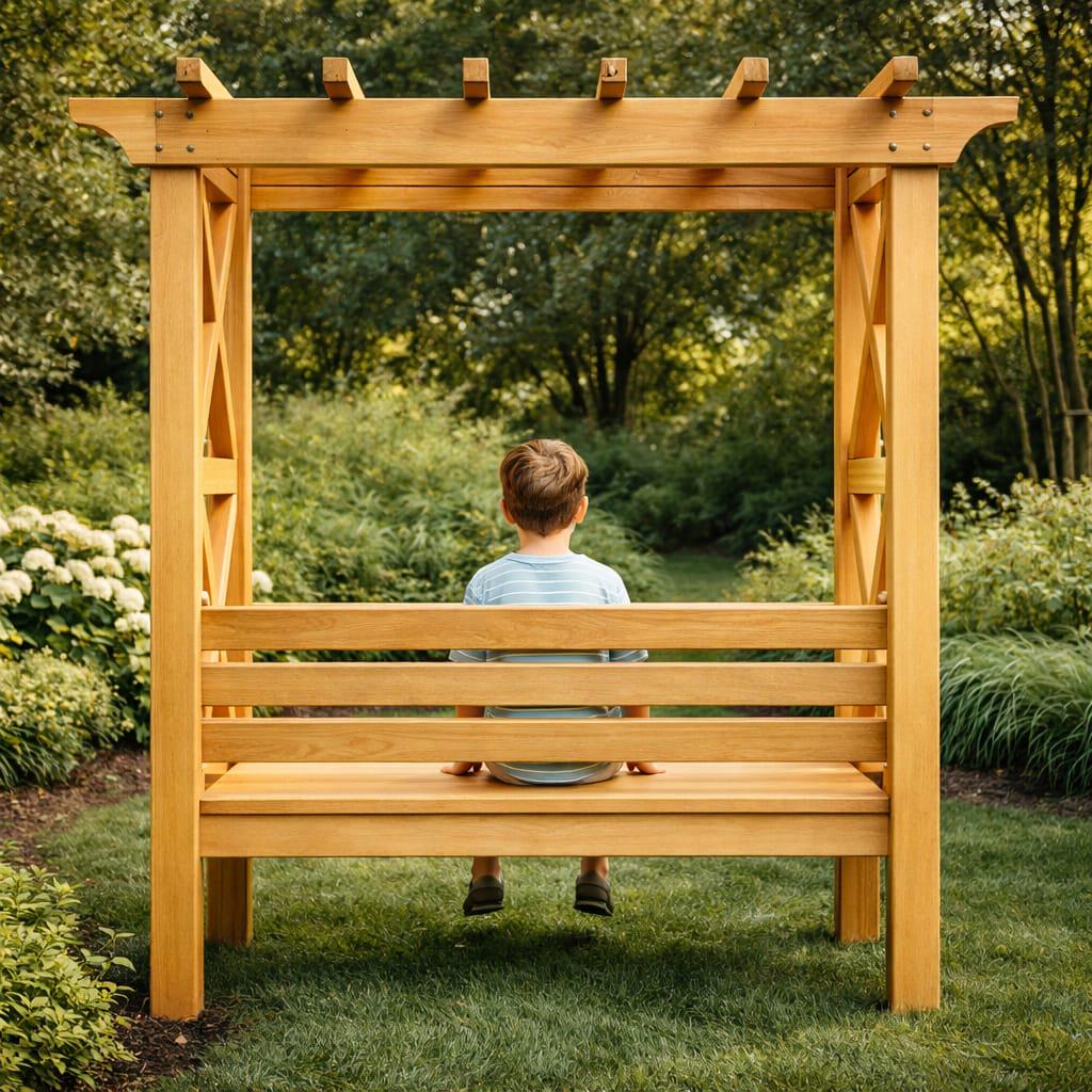 Easy DIY Wood Arbor With Bench Plan | High-end Garden Entryway PDF - Etsy