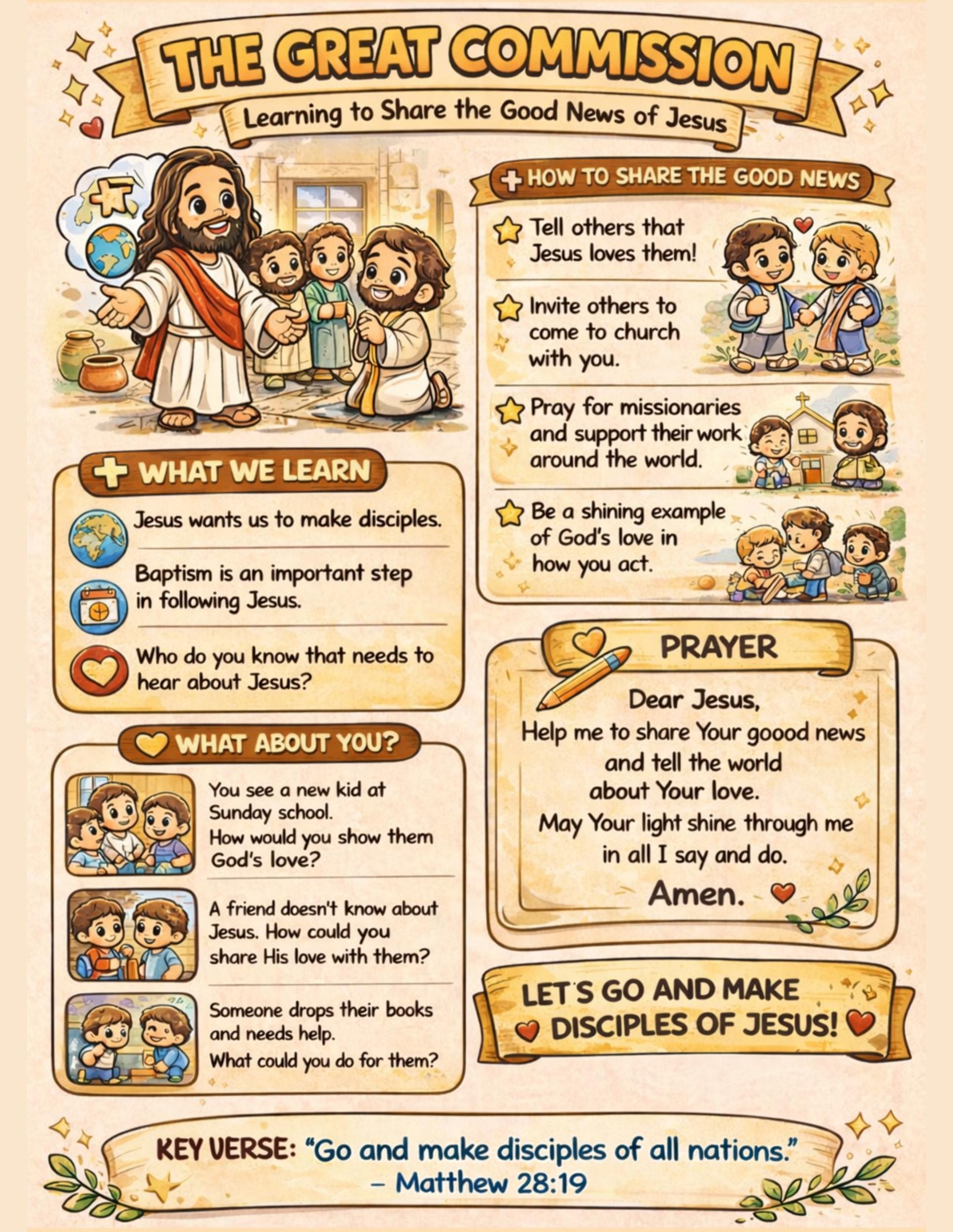 Great Commission Printable Bundle | Bible Story Coloring Pages ...