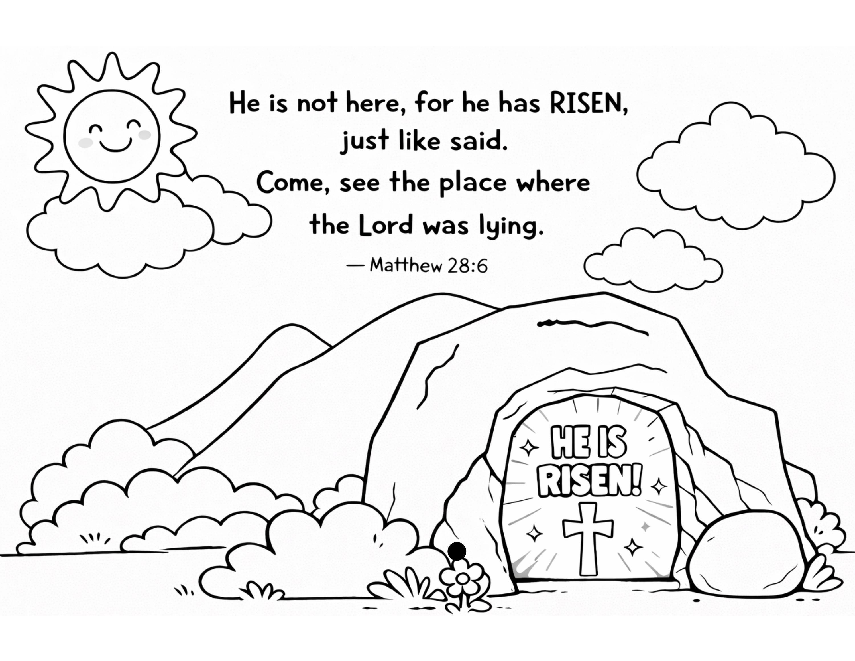 He is Risen Easter Craft for Kids, Empty Tomb Bible Activity, Christian ...