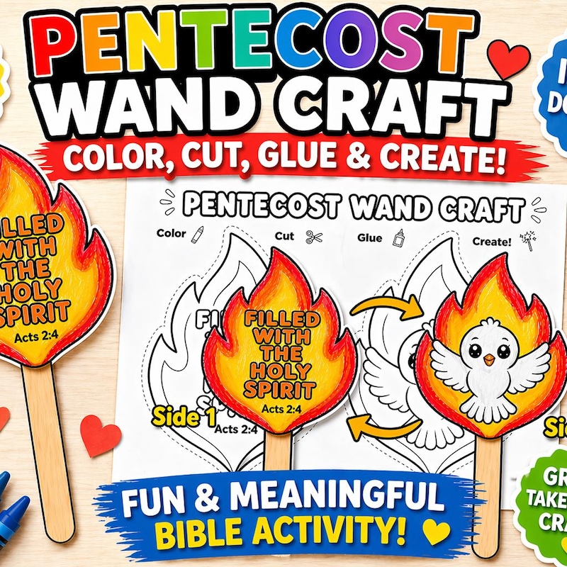 Pentecost Flame Craft - Etsy