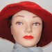 Red Felted Hat / Felted Red Hat / Red Hat With Flower Band / Red Wool ...