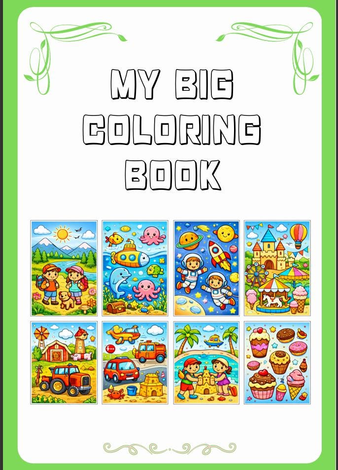 My Big Coloring Book - Etsy