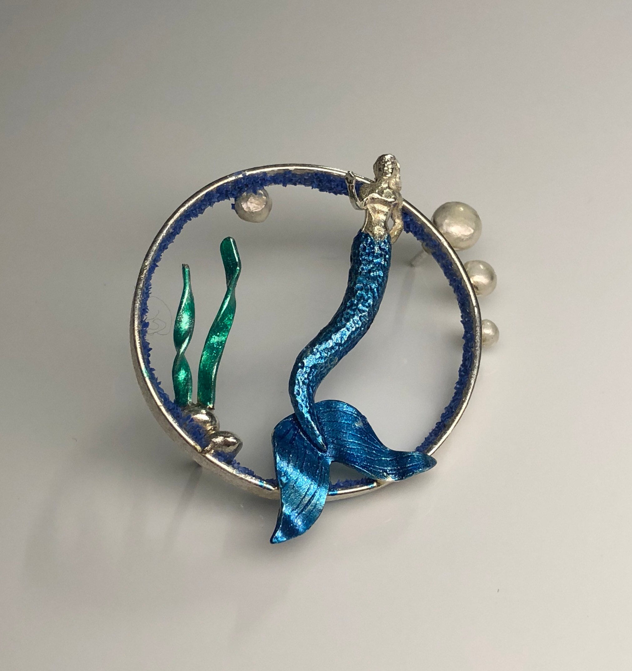 Mermaid Brooch Silver Mermaid Broochmermaid Pin Mermaid - Etsy UK