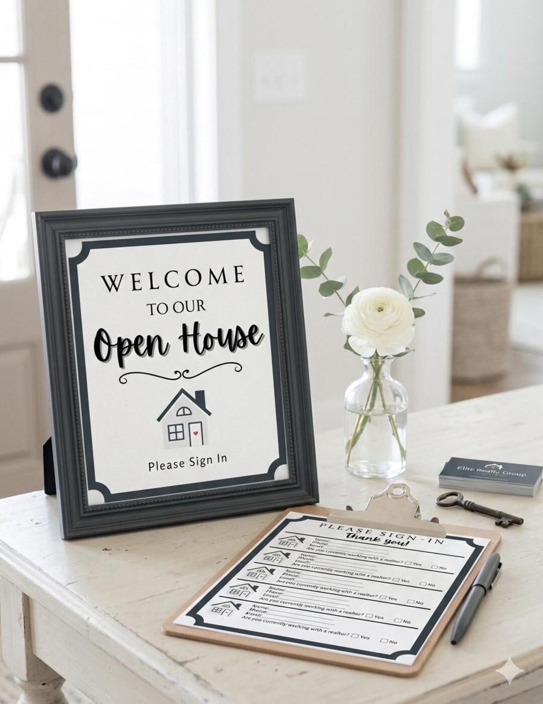 Realtor Open House Printable Bundle, Sign-in Sheet, Gift Tags (digital ...