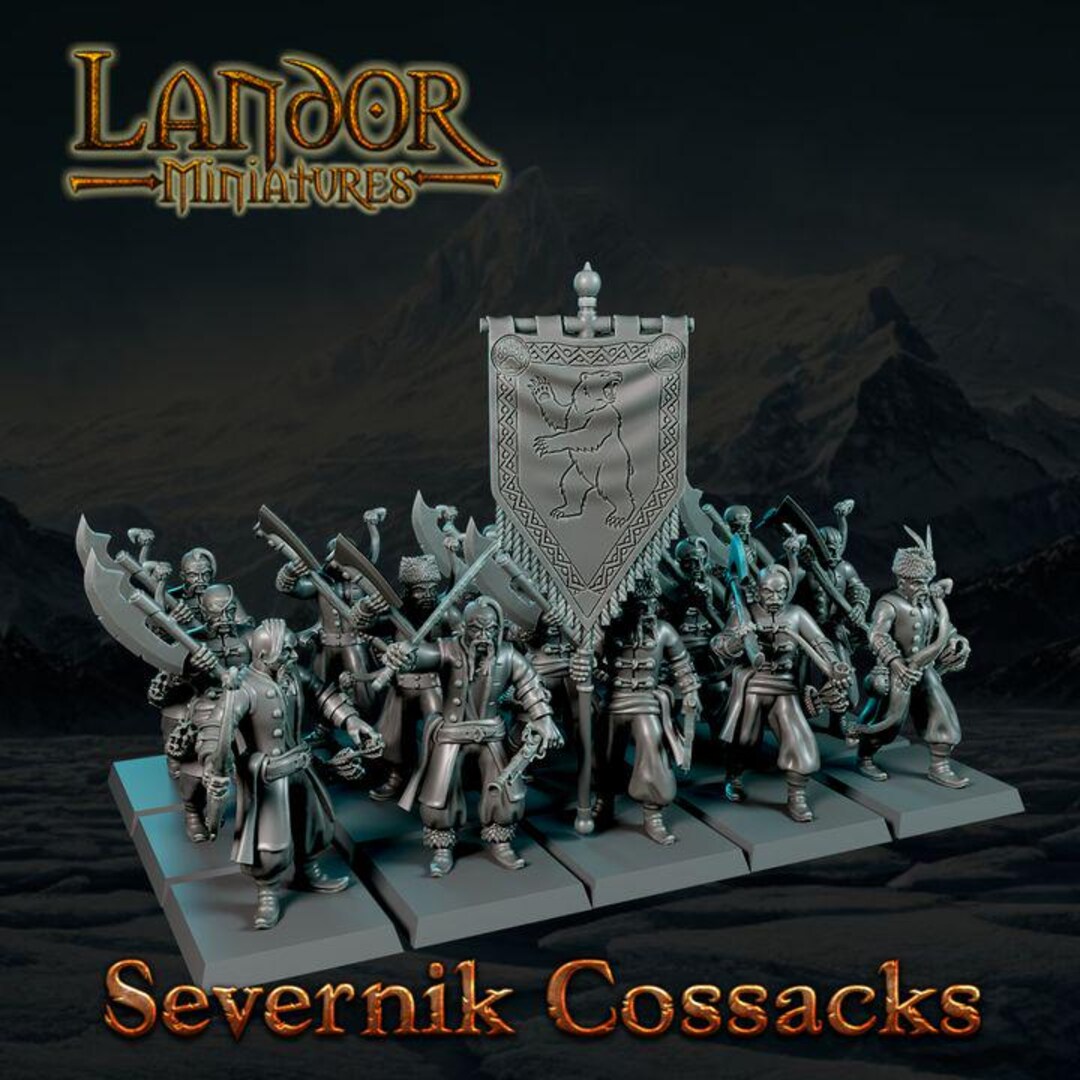 15x Severnik Cossacks Northern Steppe Warriors – Fantasy Human – Axe or ...