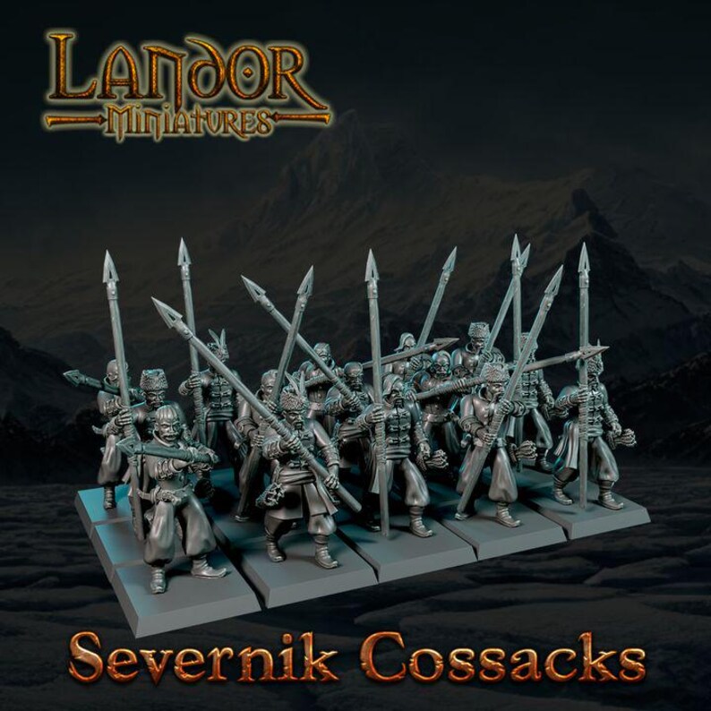 15x Severnik Cossacks Northern Steppe Warriors – Fantasy Human – Axe or ...