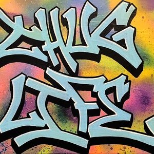 Thug Life Bright Colorful Graffiti Spray Paint, Abstract Maximalist ...