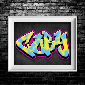 Custom Graffiti Street Art Style Name Print Digital Download Poster ...