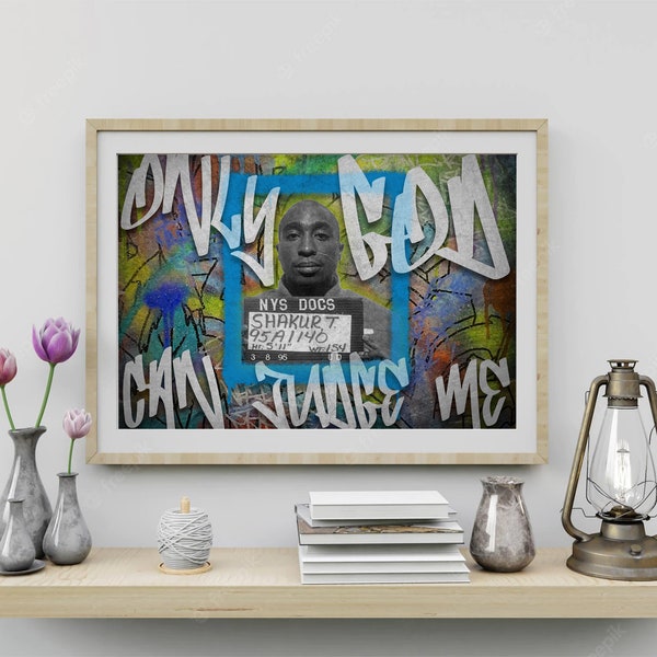 Tupac Poster Only God Can Judge Me - Etsy