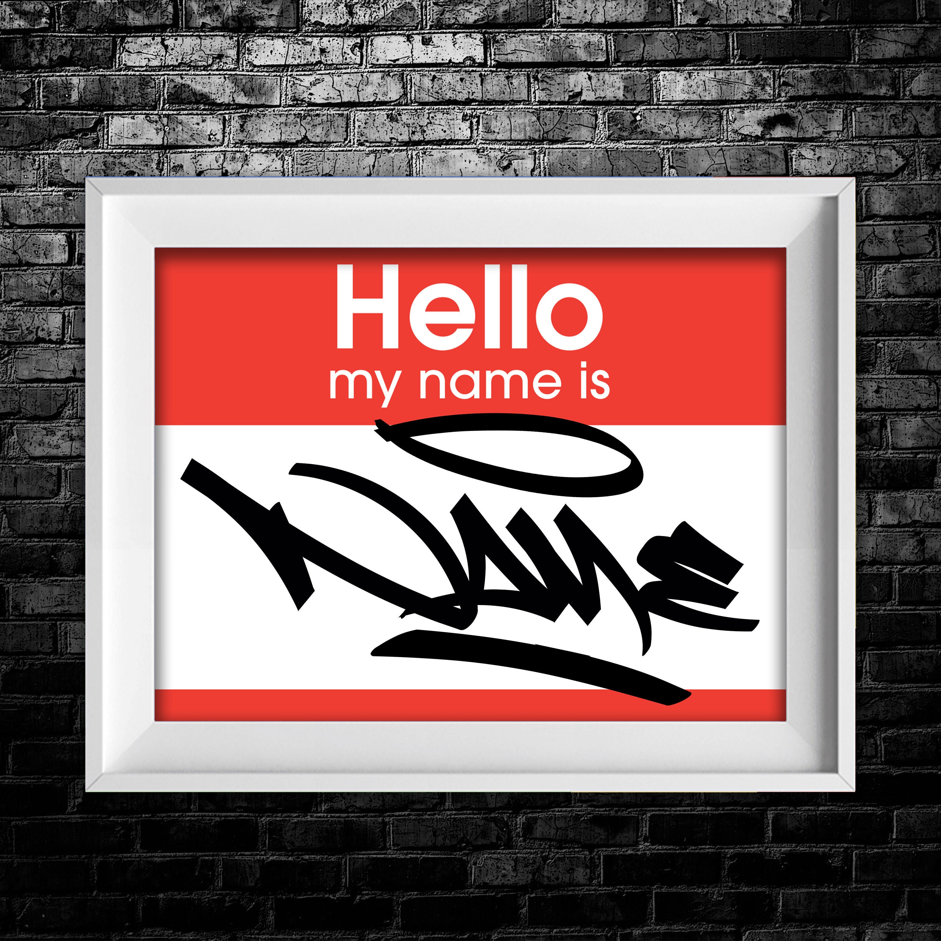 Hello My Name Is Graffiti Sticker