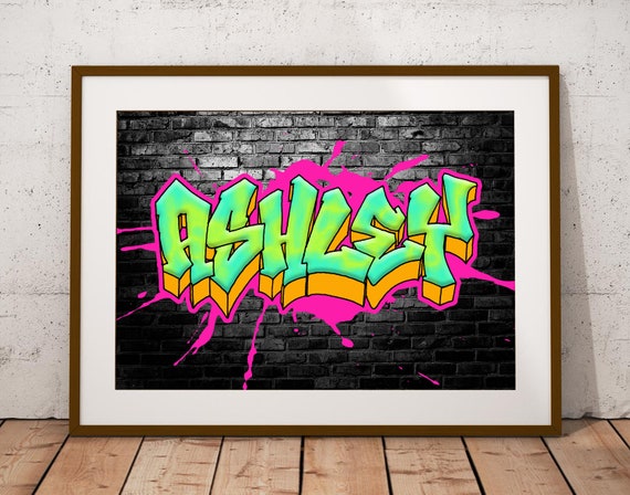 Graffiti Nome Ashley Ashley Portrait Art