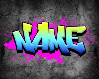 Custom Graffiti Street Art Style Name Print Digital Download Poster ...