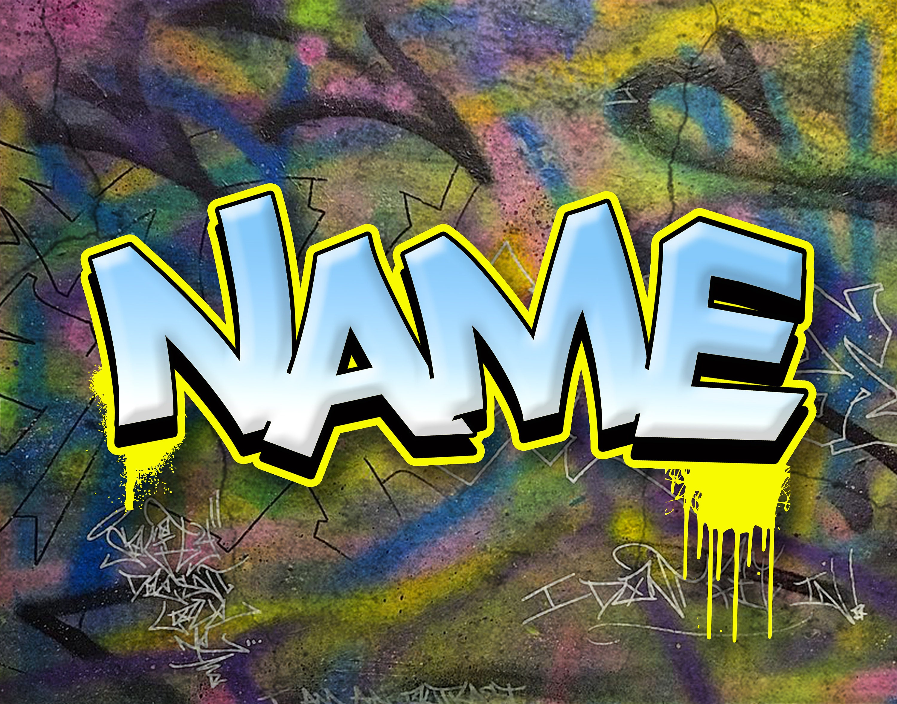 Custom Graffiti Street Art Style Name Print Digital Download - Etsy