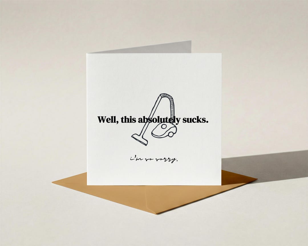 Printable Sarcastic Sympathy Card, Funny Grief Card Digital Download ...