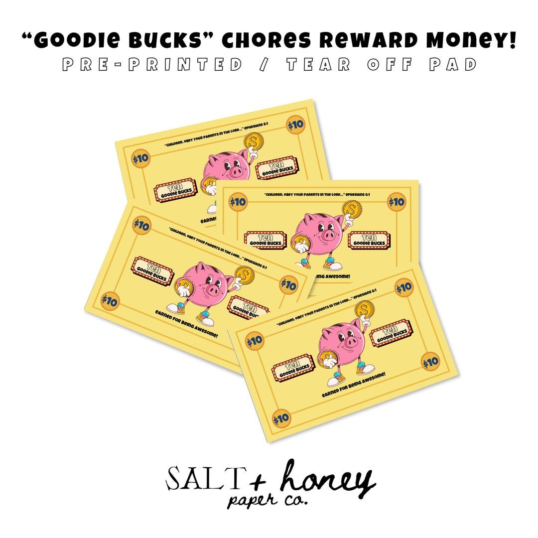 Printable Kids Incentive Play Money, Chores Reward System, Kids ...