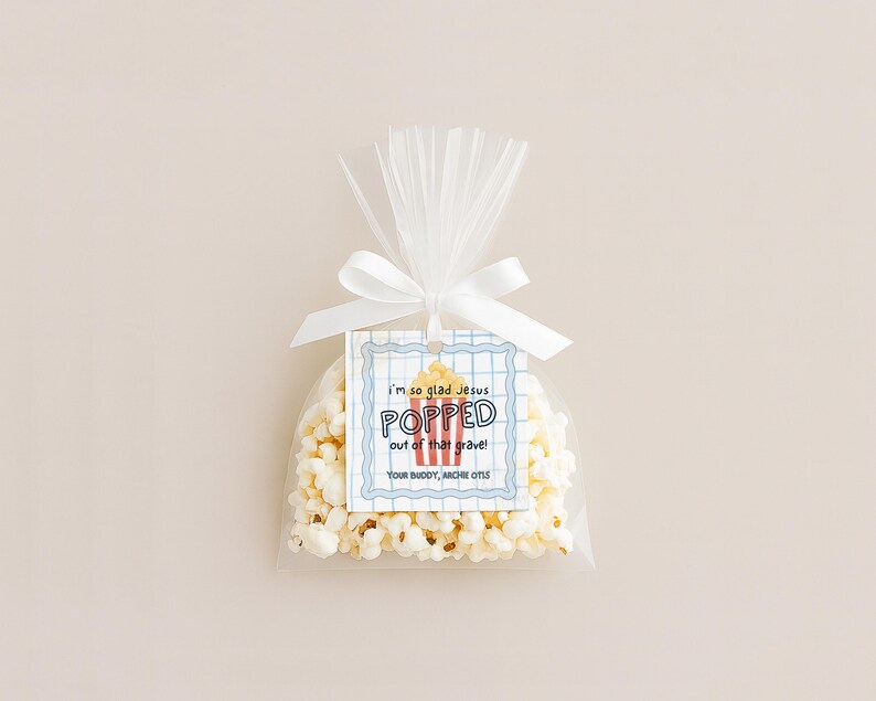 Printable Easter Gift Tag for Kids, "so Glad Jesus POPPED Out of That ...