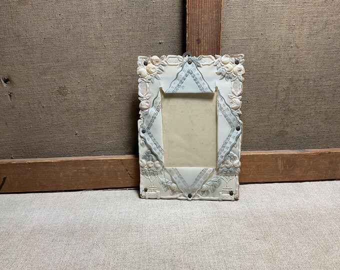 French Vintage Frame in Celluloid Sheet, Roses, Flowers, 19th Handmade ...