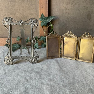 French Vintage Small Frame in Metal, 19th Frame With Leaves, Shabby ...