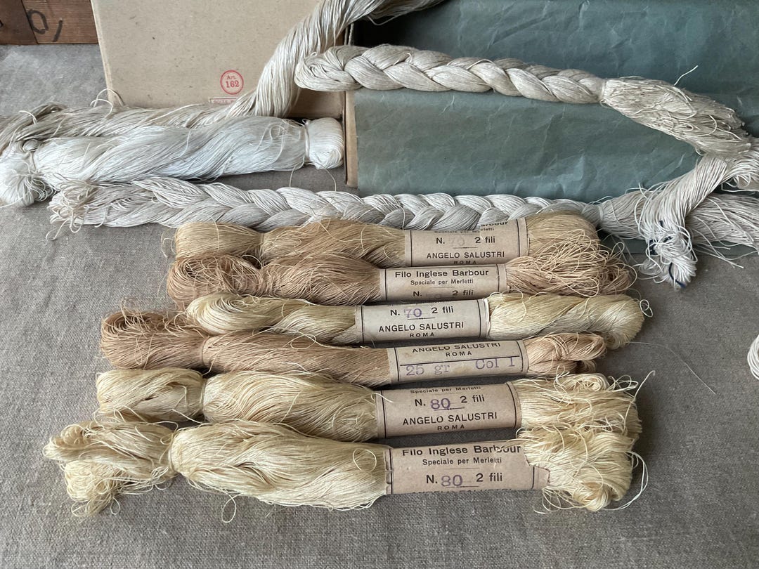 Vintage Big Braids of Thread for Lace and Embroidery, Whites and Beiges ...