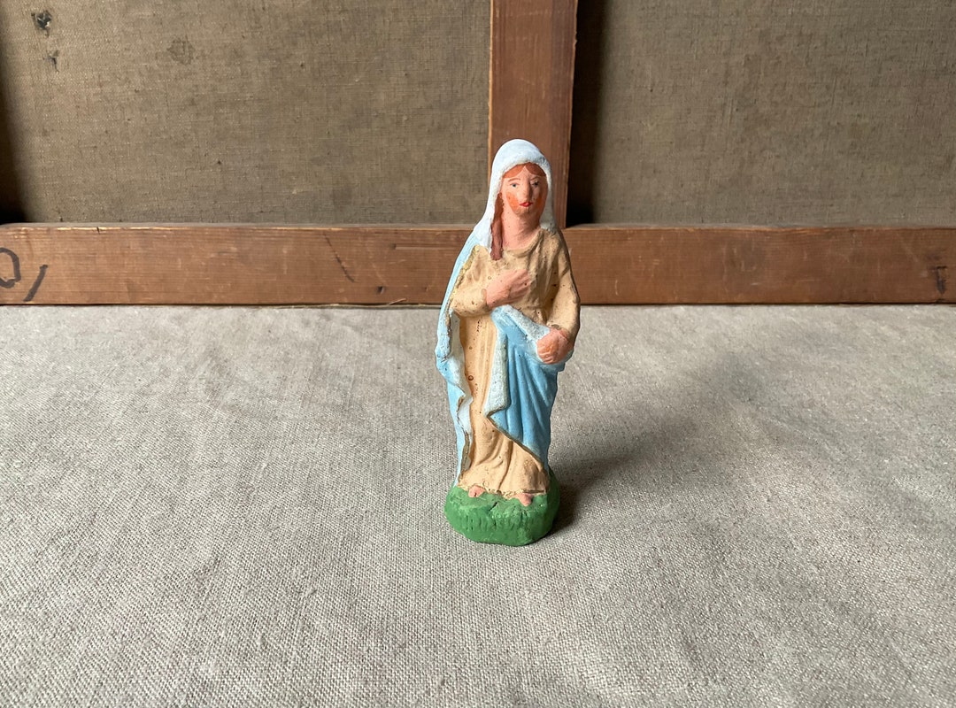 Mary, French Vintage Character, Madonna, Handmade Hand Painting ...