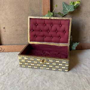 French Vintage Padded Box, Handmade, Hand Painting Stencil - Etsy