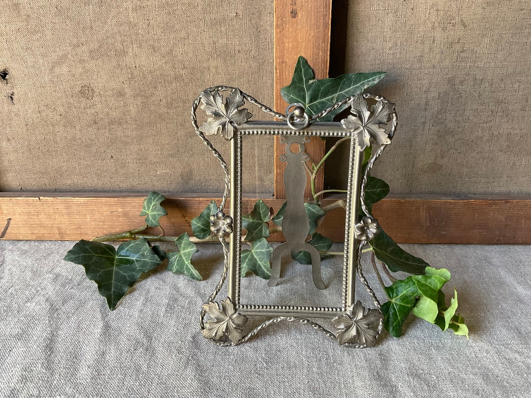French Vintage Small Frame in Metal, 19th Frame With Leaves, Shabby ...
