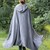 Navy/light Blue Reversible Hooded Cloak Flannel - Etsy