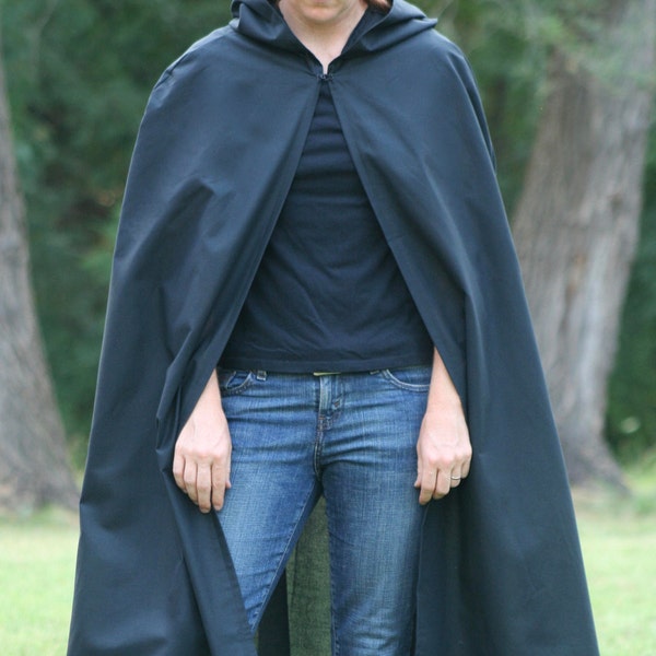 Black Hooded Cloak - Etsy