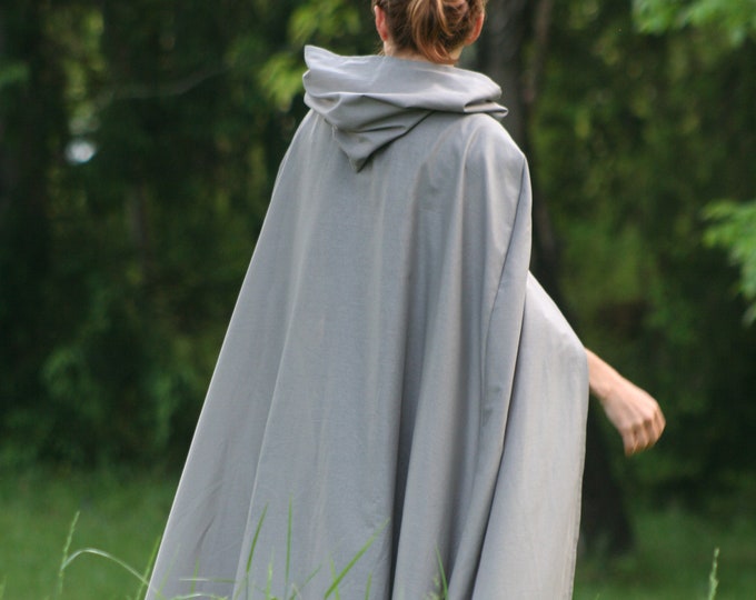 Gray Cloak Cotton Hooded - Etsy