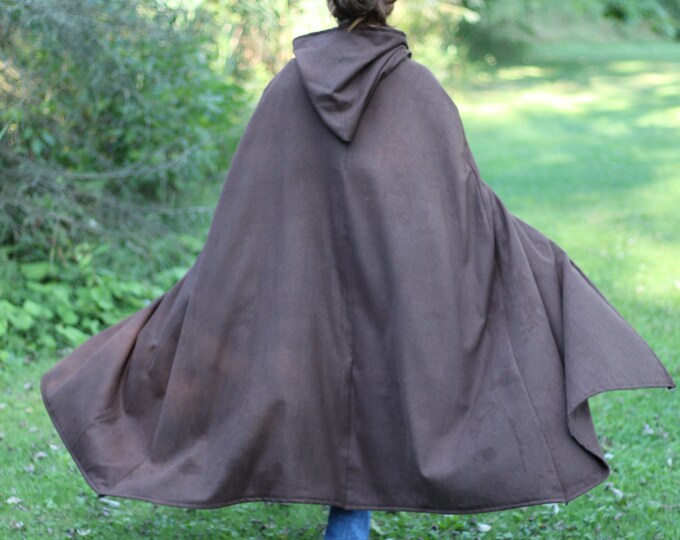 Wool Cloak - Half-circle Cloak - Black Cloak - Hooded Cloak - Cloak ...