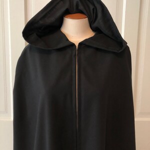 Black Linen Cloak - Hooded - Etsy