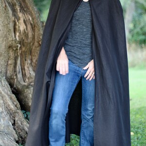 Black Linen Cloak - Hooded - Etsy