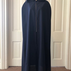 Navy Cloak - Cotton, Hooded - Etsy