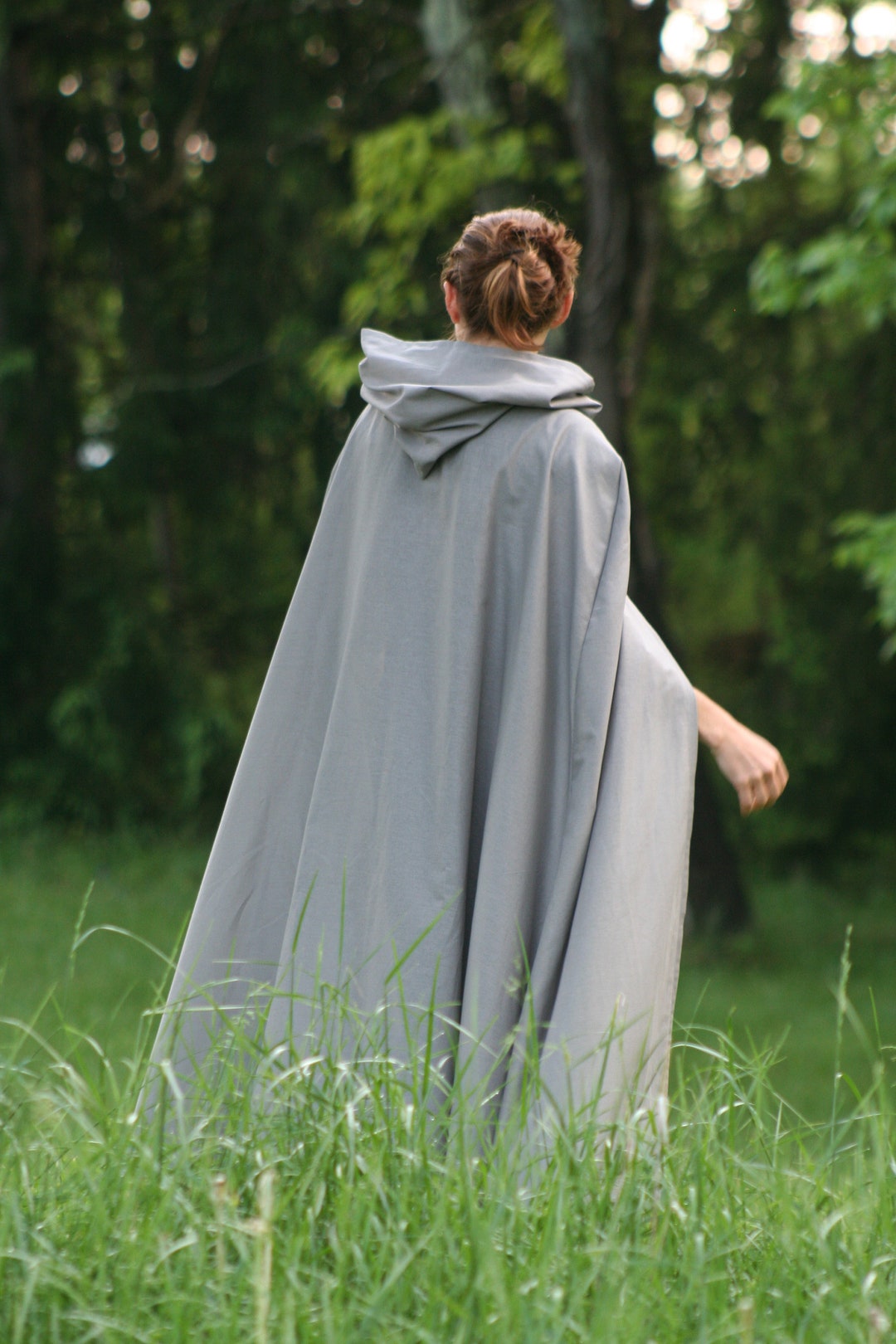 Gray Cloak - Cotton, Hooded - Etsy